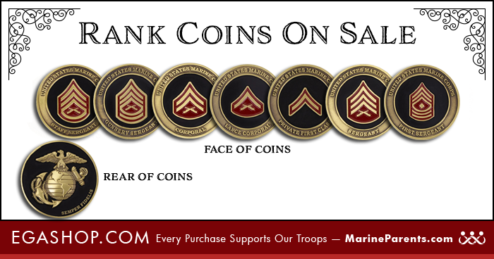USMC Rank Coins ON SALE!